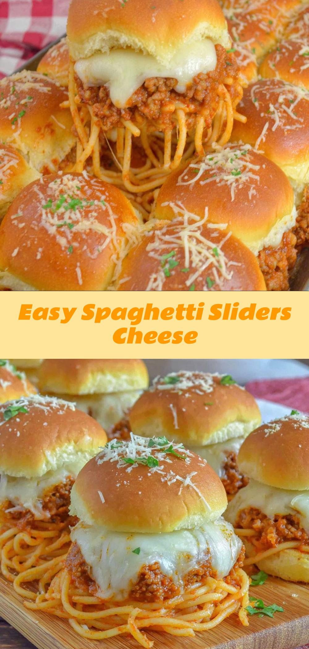 Easy Crowd-Pleasing Spaghetti Sliders with Cheese - cozy baking life