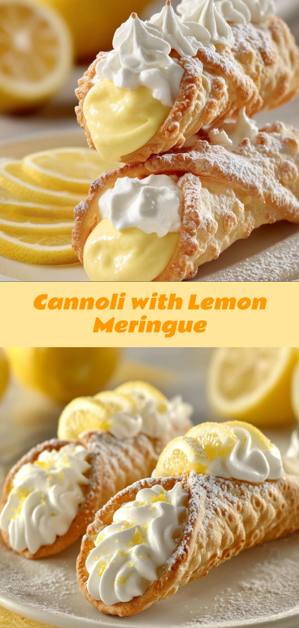 Delicious Cannoli with Lemon Meringue Filling - cozy baking life